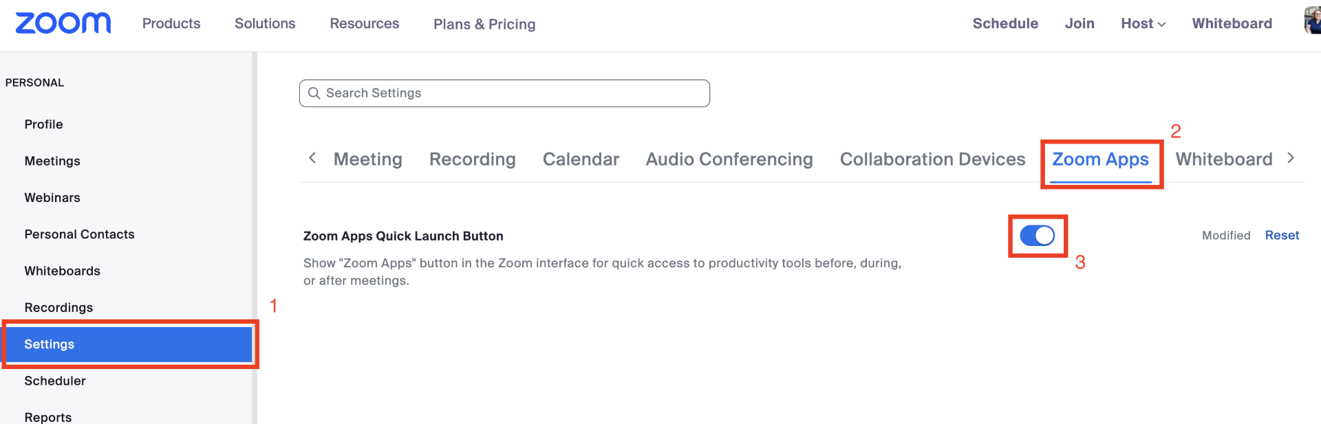 How do I turn on the Timer app in Zoom?
