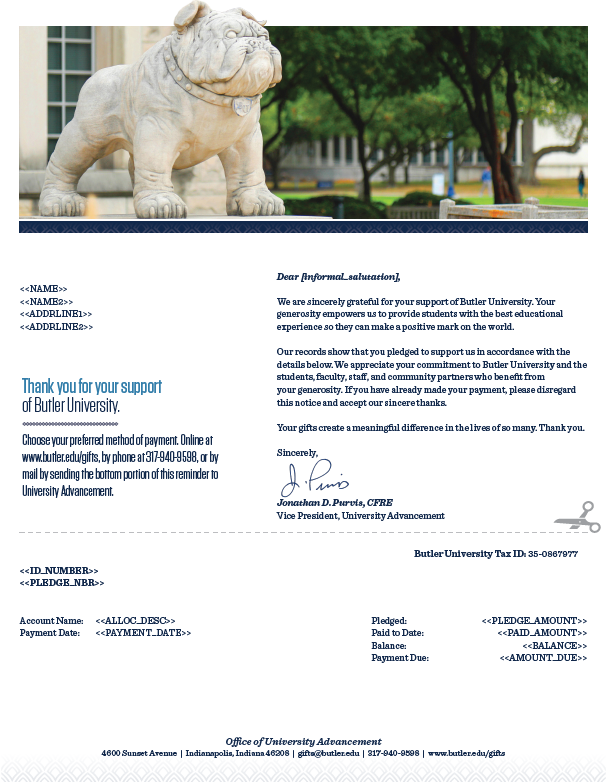 Pledge Reminder Process